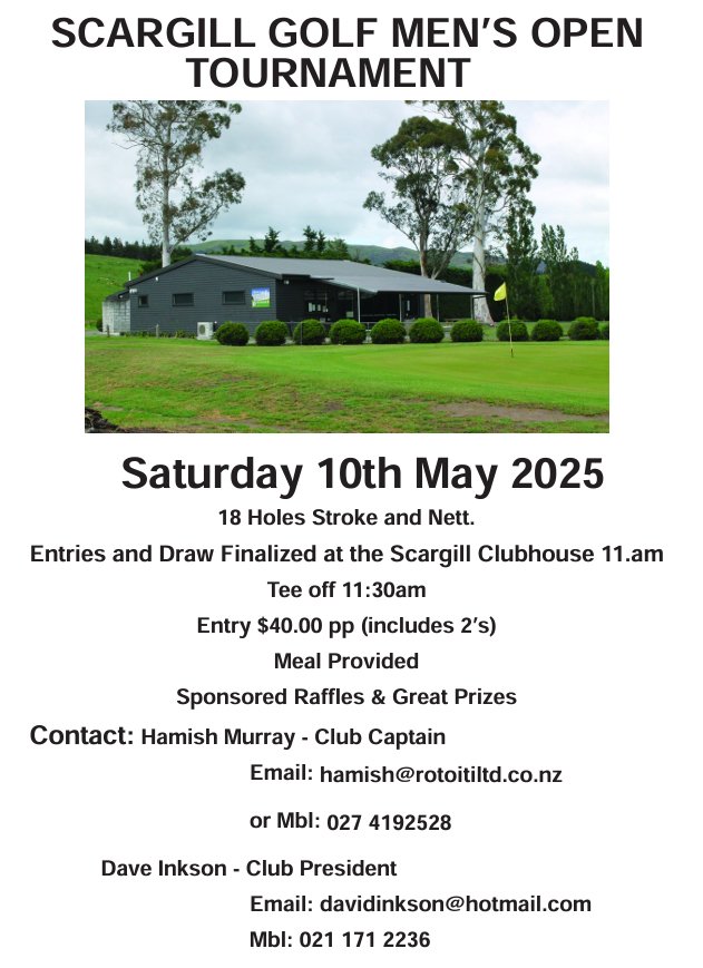 Local Tournaments – Hawarden Country Golf Club NZ